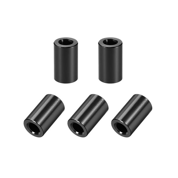 5Pcs Round Aluminum Standoff Column Spacer 3.1x6x10mm(IDxODxH) Black ...