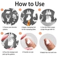 1set Stainless Steel DIY Nail Art Templates Template Tool Rectangle ...