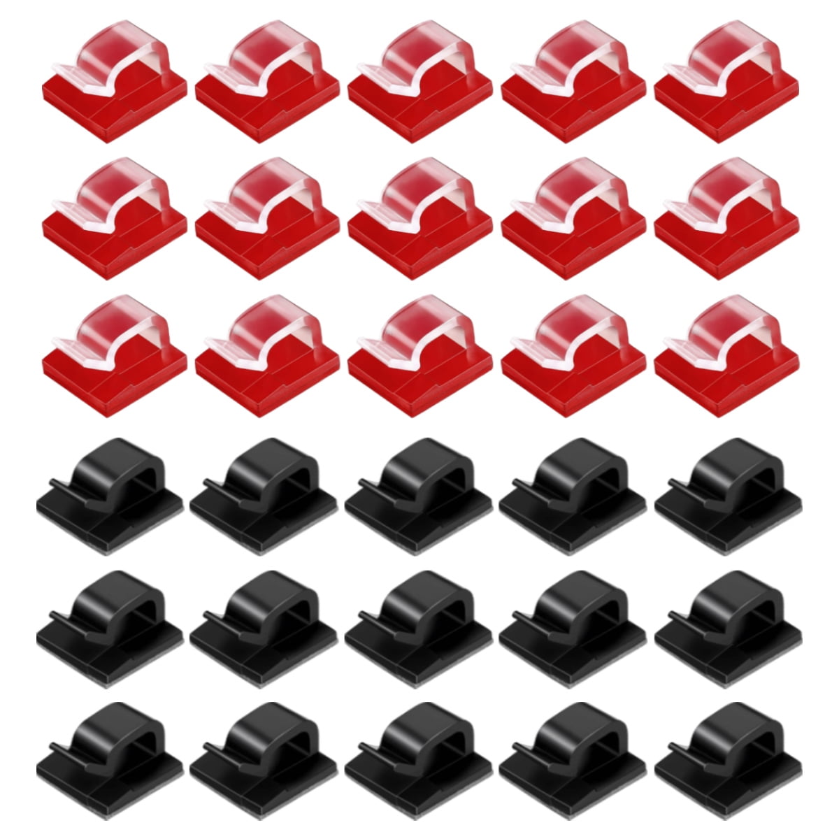 Clips para cables Soporte para cables autoadhesivo de 60 clips ...