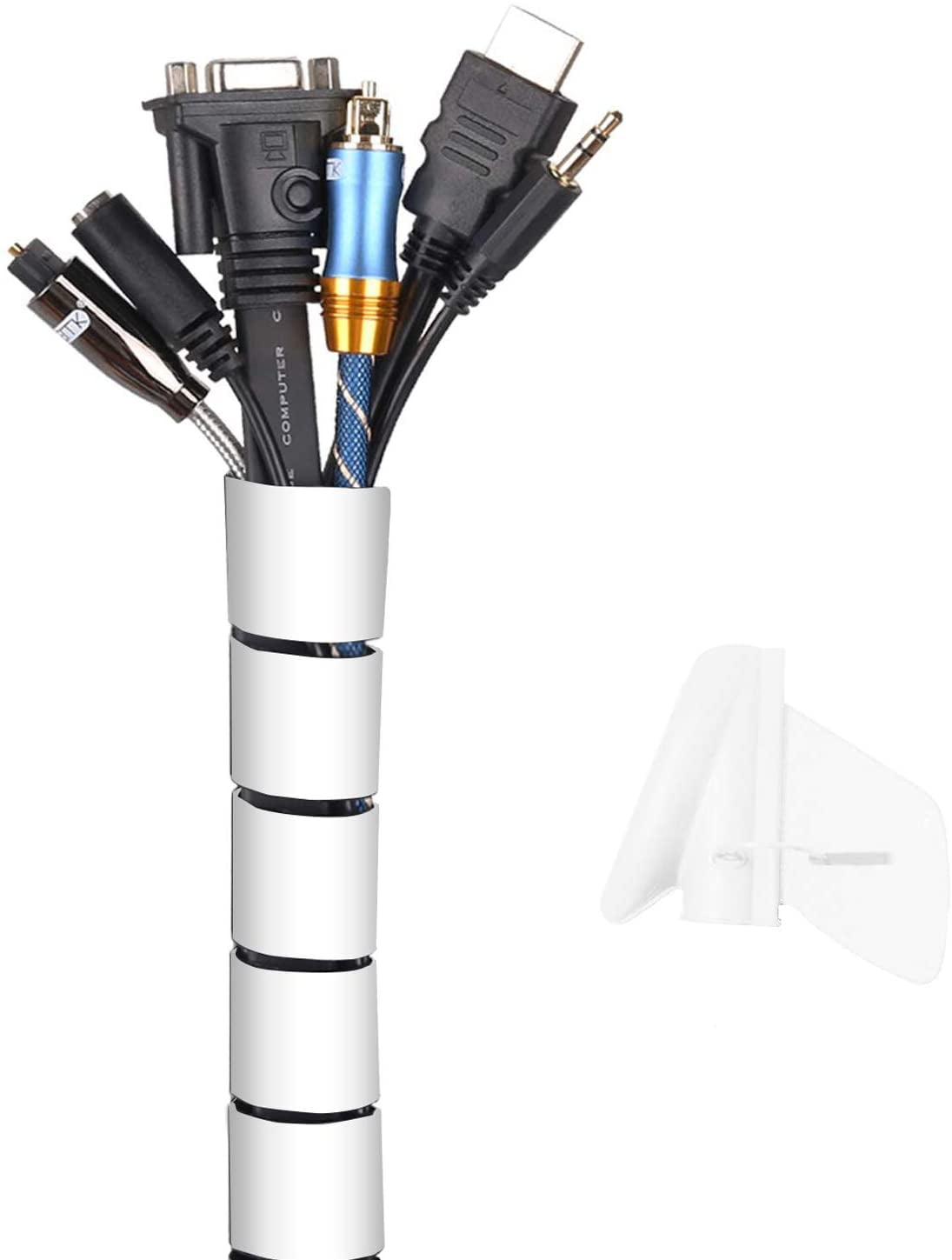 Cable Cover, 2M Flexible Electrical Cable Management Sheath For Storing ...