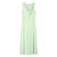 HADST Women's Off the Shoulder Sleeveless Maxi Dress, Straight Cut Slim ...
