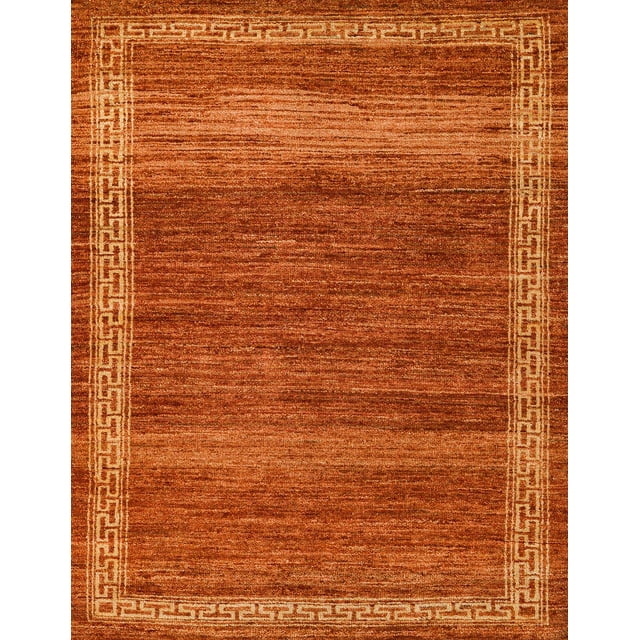 Ahgly Company Machine Washable Indoor Rectangle Abstract Neon Orange ...