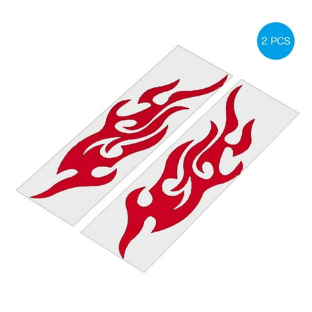 Waterproof 2 pcs Car Vehicle Body Fire Flame Decal Window Bumper Hood ...