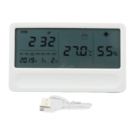 ANGGREK Room Thermometer LED Large Screen Digital Clock Temperature ...