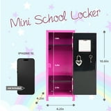Mini Iron Lockers, Girl Talk Locker with Lock, Functional Safe Box ...