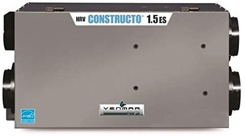 VENMAR Constructo 1.5ES HRV (#46110). 150CFM, Side Ports Heat Recovery ...