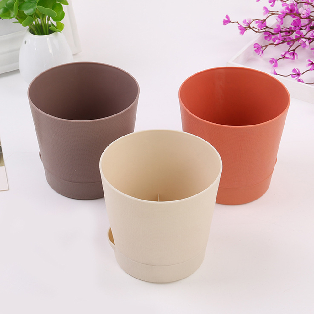 SPRING PARK 5Pcs Plastic Planter Flower Pot Indoor Plant Pot Stand ...