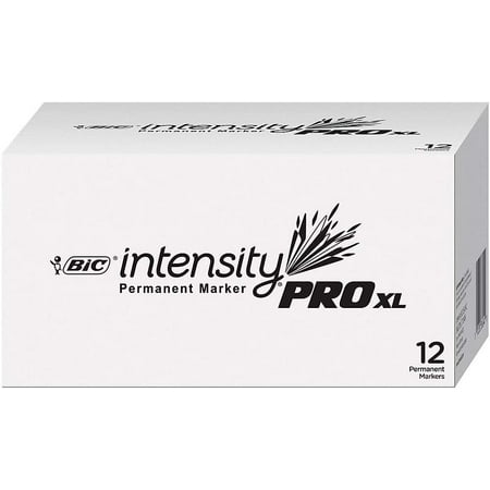 BIC Intensity Metal PRO XL Permanent Marker, Extra Large Tip, Black, 12 ...