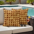 2 Pack Outdoor Waterproof Throw Pillow Covers,Golden Crispy Waffles ...