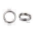 50g Brass Split Rings Double Loops Jump Rings Platinum 6x1.5mm Hole ...