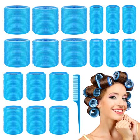 Jumbo Hair Rollers Sets, Self Grip Hair Rollers 2.6 Inch, No Heat ...