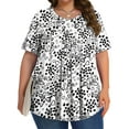 Fantaslook Trendy Women's Plus Size Floral Blouses, Short Sleeve Tunic ...