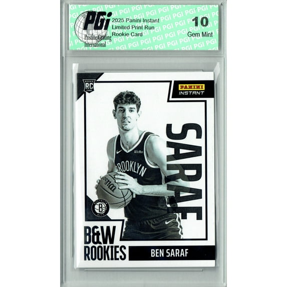 Ben Saraf 2025 Panini Instant #BWR-24 Black & White 256 Made Rookie ...