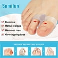 Silicone Toe Separators for Overlapping Toes, 12 Packs Clear Gel Bunion ...