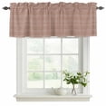 Brown White Pixels 2 Panels Kitchen Valance, Modern Contemporary ...