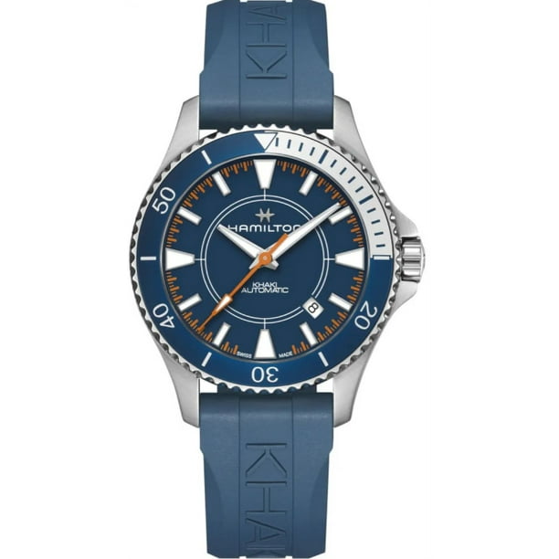 Hamilton Khaki Navy Scuba Auto Syroco Special Edition Blue Dial Rubber ...