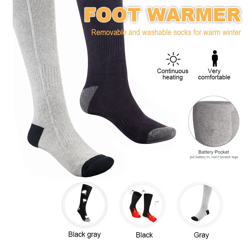 LNGOOR Rechargeable Heated Socks Electric Heated Socks Hiking Warming ...