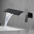 Peakora Bathroom Waterfall Spout Faucet Wall-Mounted Hold & Cold Mixer ...