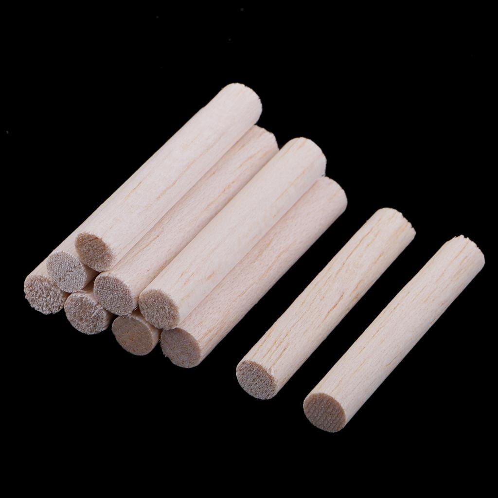 10 Pcs Round Natural Balsa Dowel Rod for Kids Model Making Crafts 50mm ...
