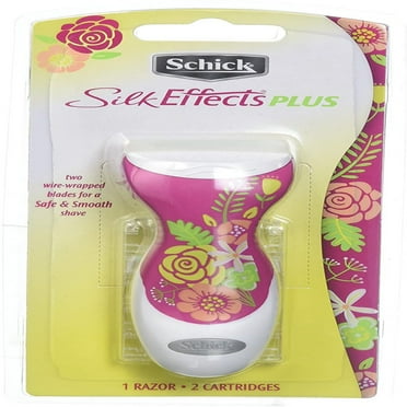 Schick Silk Effects+ Plus Razor Handle with 2 Refill Cartridges ...