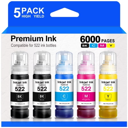 544 Ink bottles (Black, Yellow, Magenta, Cyan) replacement for Epson ...
