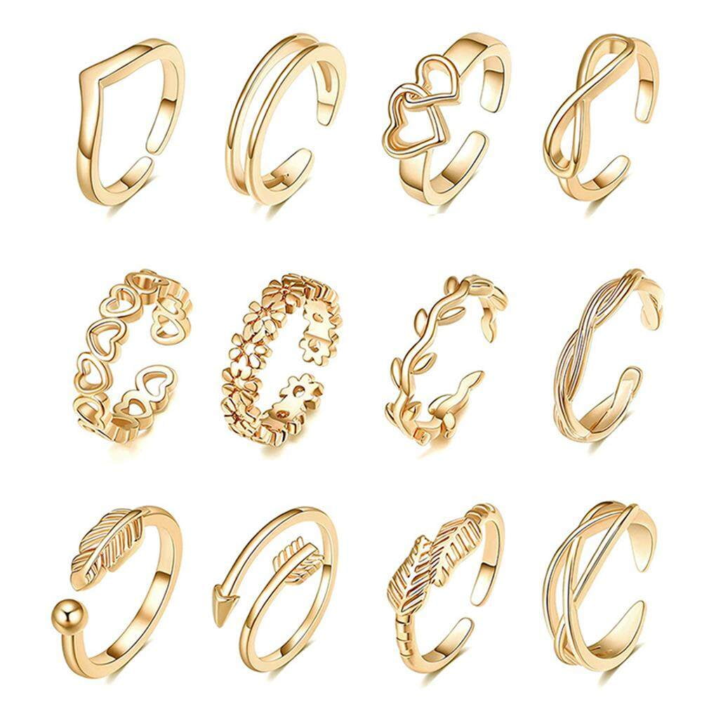 Click here for Ruzhgo 12pcs Adjustable Flower Toe Rings For Women... prices