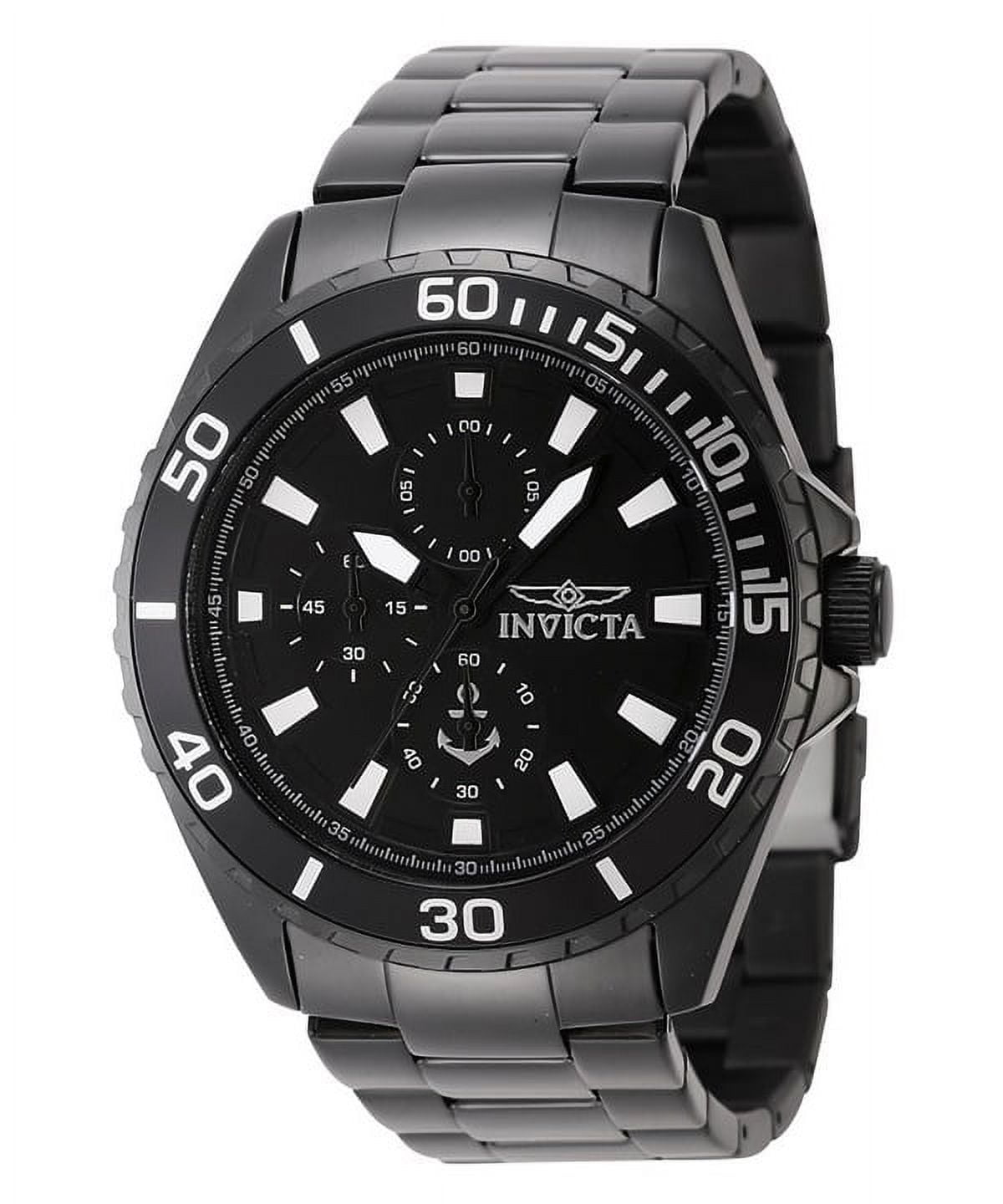 Invicta Ocean Voyage Chronograph Stainless Steel Black Dial Quartz ...