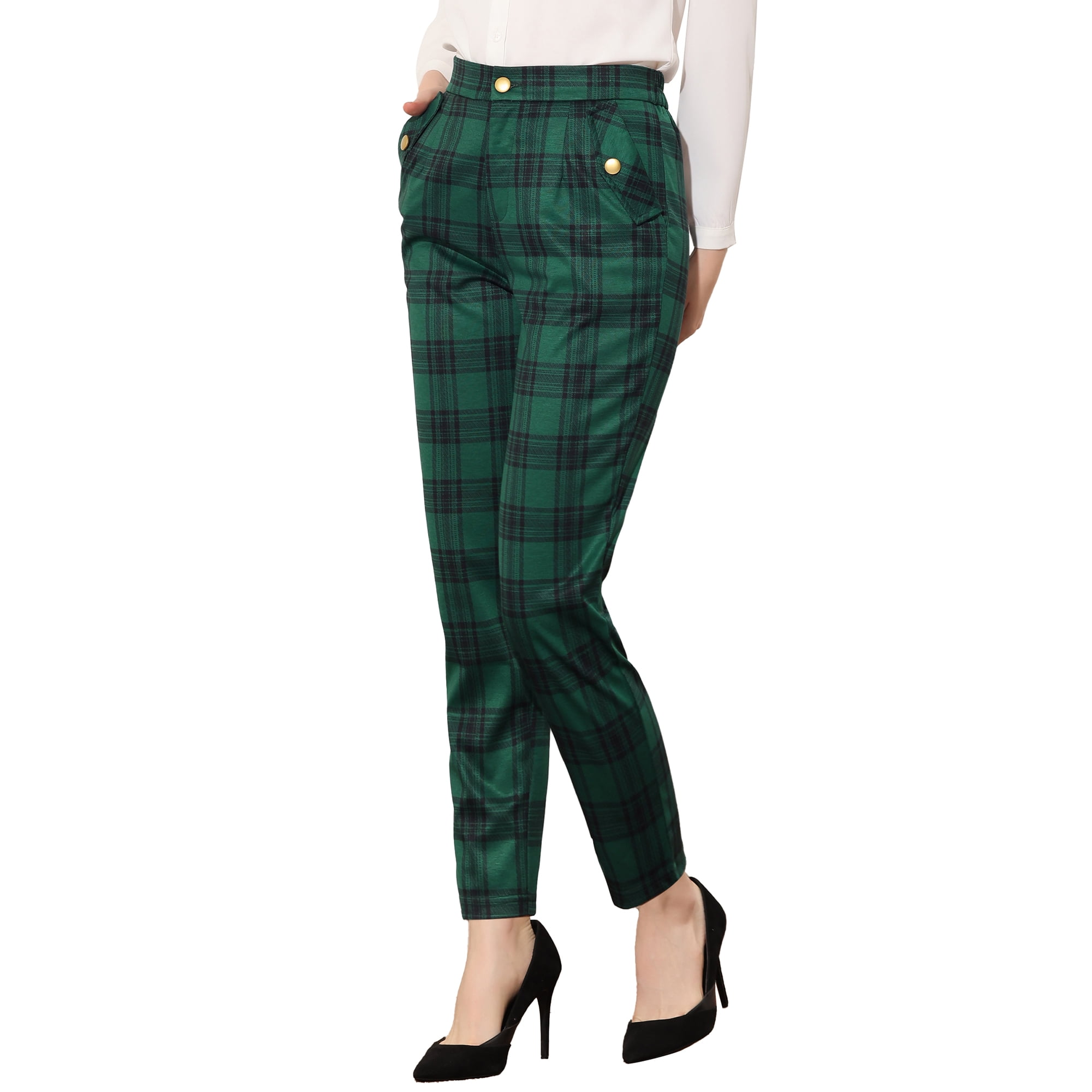 Click here for Inspire Chic Unique Bargains Womens Tartan Plaid E... prices