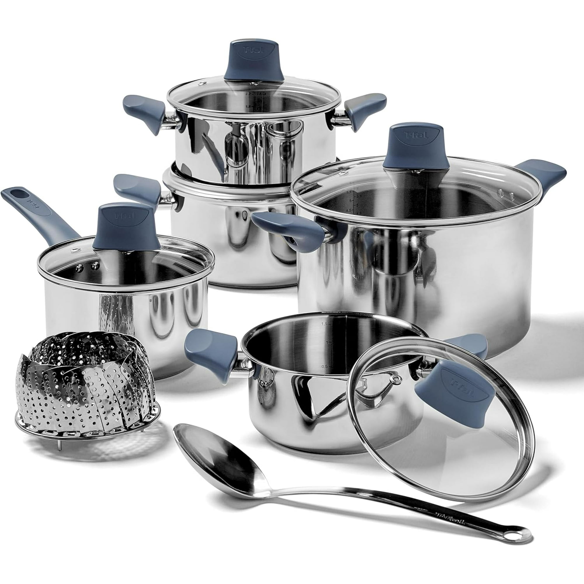 Click here for T-Fal Essentials Stainless Steel Cookware Set 12 P... prices