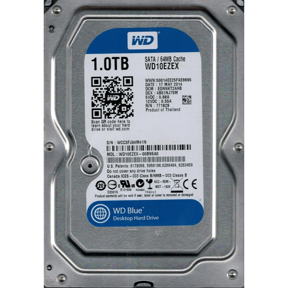 Western Digital WD10EZEX-00BN5A0 1TB DCM: EGNNKT2AHB WCC3F - Walmart ...