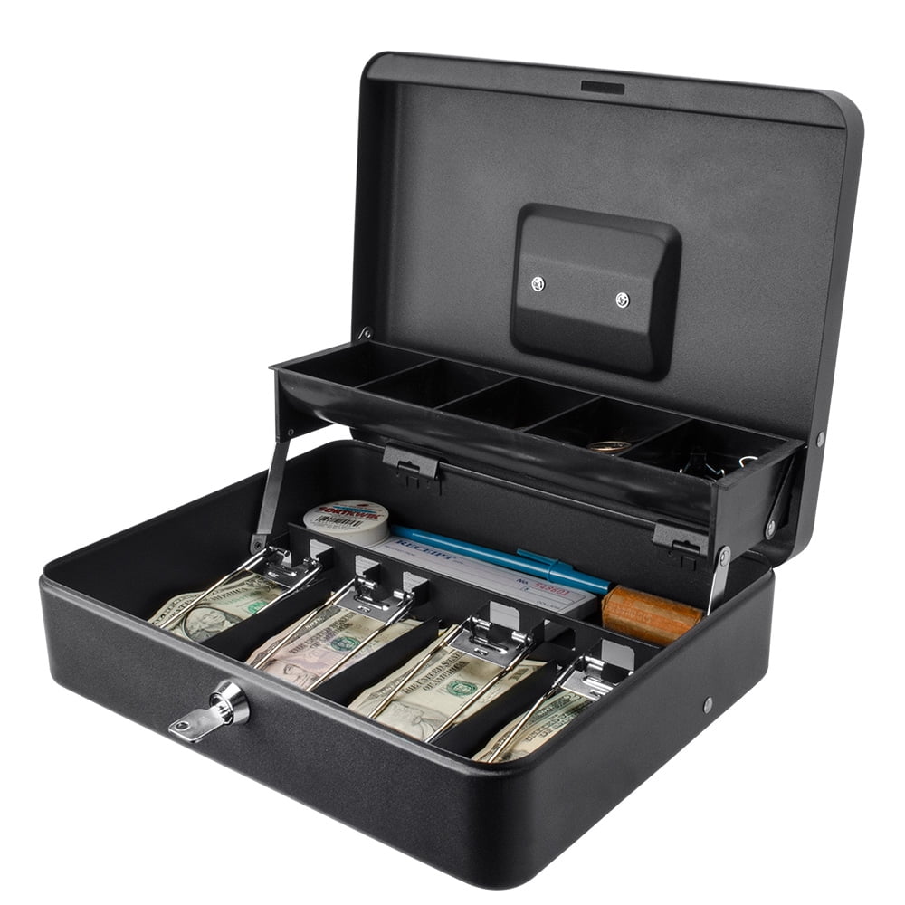 12 inch Standard Register Style Cash Box with Key Lock - Walmart.com