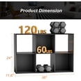 Black Cube Storage Unit, 3-tier Bookcase with 6 Cube Storage Unit, Open ...
