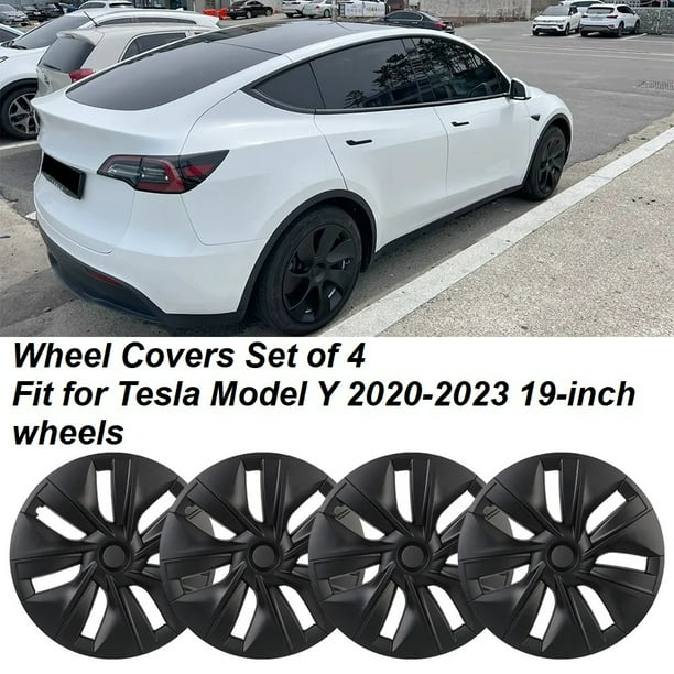 4 Pack 19 Inch Wheel Cover Hubcaps Car Rim Covers for Tesla Model Y ...