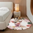 7ft Round Rug Spring Floral Pig Area Rugs for Living Room Bedroom ...