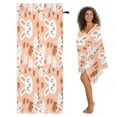 BZSMCE Soft White Bunny Daisy Pattern For Beach Towel with Wind ...