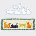 SUSHANG Cute Cat Template Ruler Cute Textile Home Decor DIY Ideas Board ...
