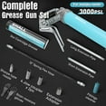SHALL Mini Grease Gun Kit (3.52OZ, 3000PSI) with Fittings Parts & Zerk ...