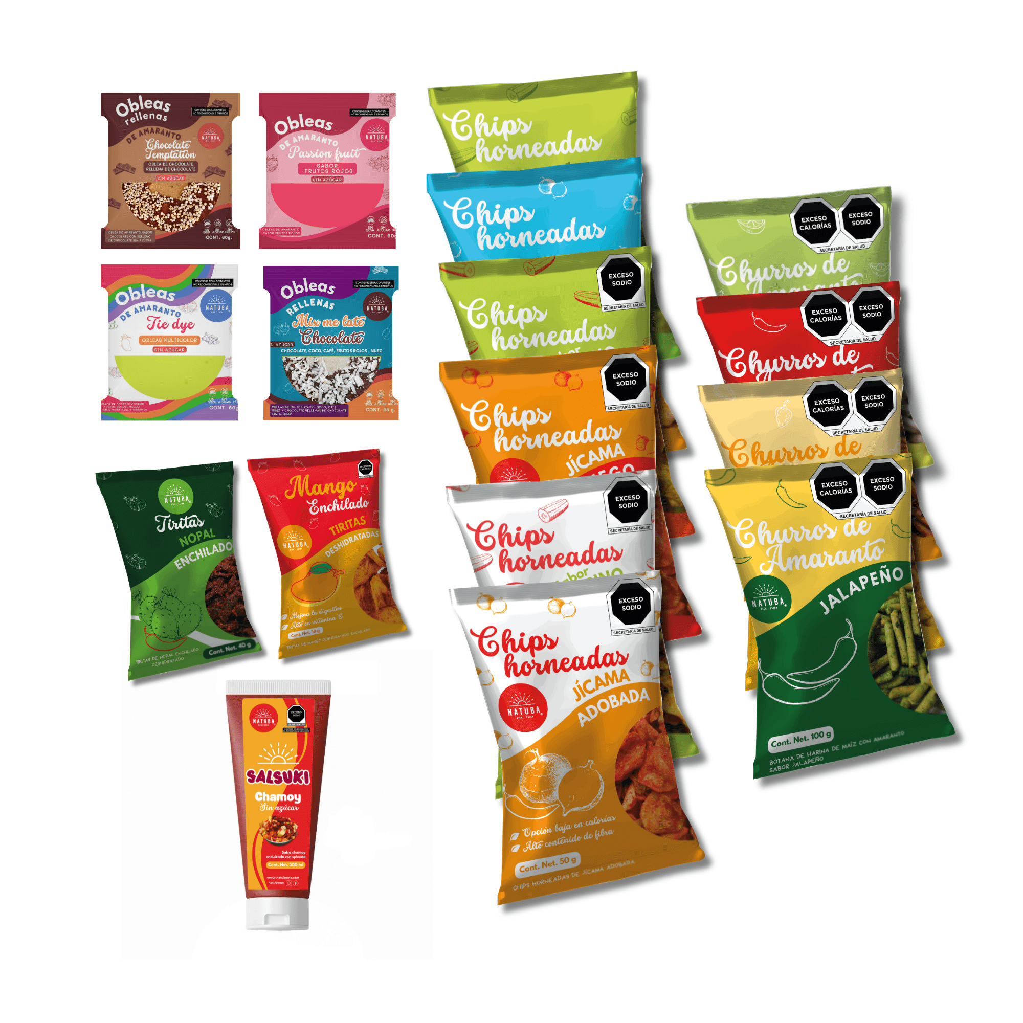 Botana Natuba Paquete Surtido 17 Pack Chips, Churritos, Obleas, Fruta ...