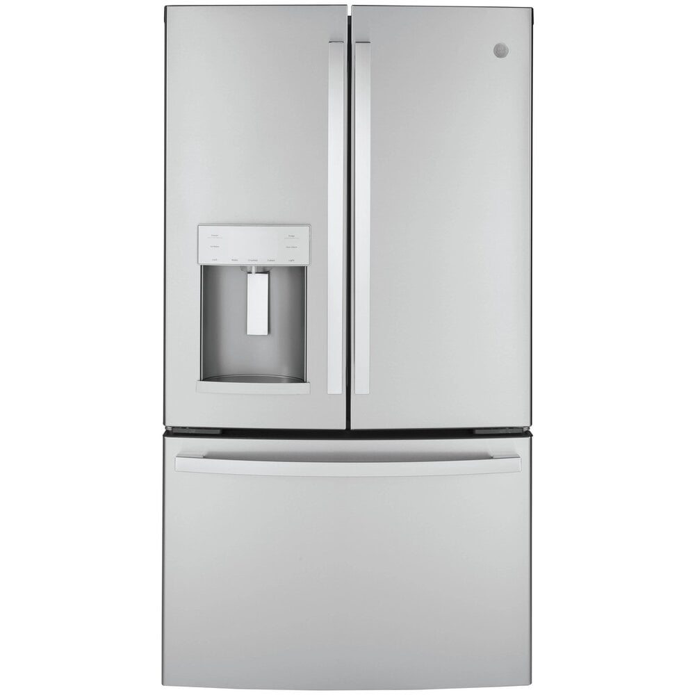 GE 22.1 Cu. Ft. Counter-Depth French-Door Refrigerator Fingerprint ...