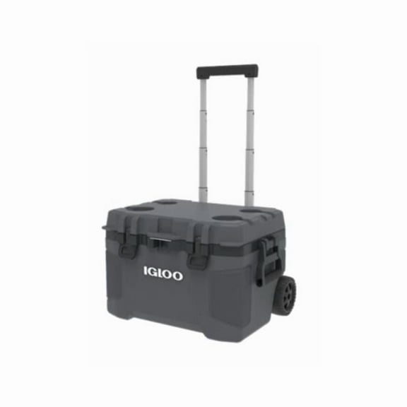 Igloo 34939 Trailmate Wheeled Roller Cooler, Heavy Duty, Carbonite ...