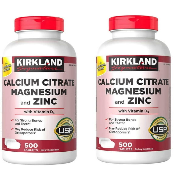 Signature Calcium Citrate 500mg 2 Pack (1000 Tablets Total) for Strong ...