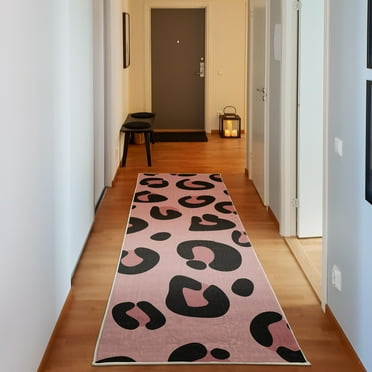 nuLOOM Annette Modern Leopard Print Area Rug, 4' x 6', Baby Pink ...