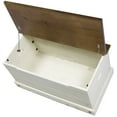 Furniture Dash Large Wood Storage Trunk Ottoman, White Distressed ...
