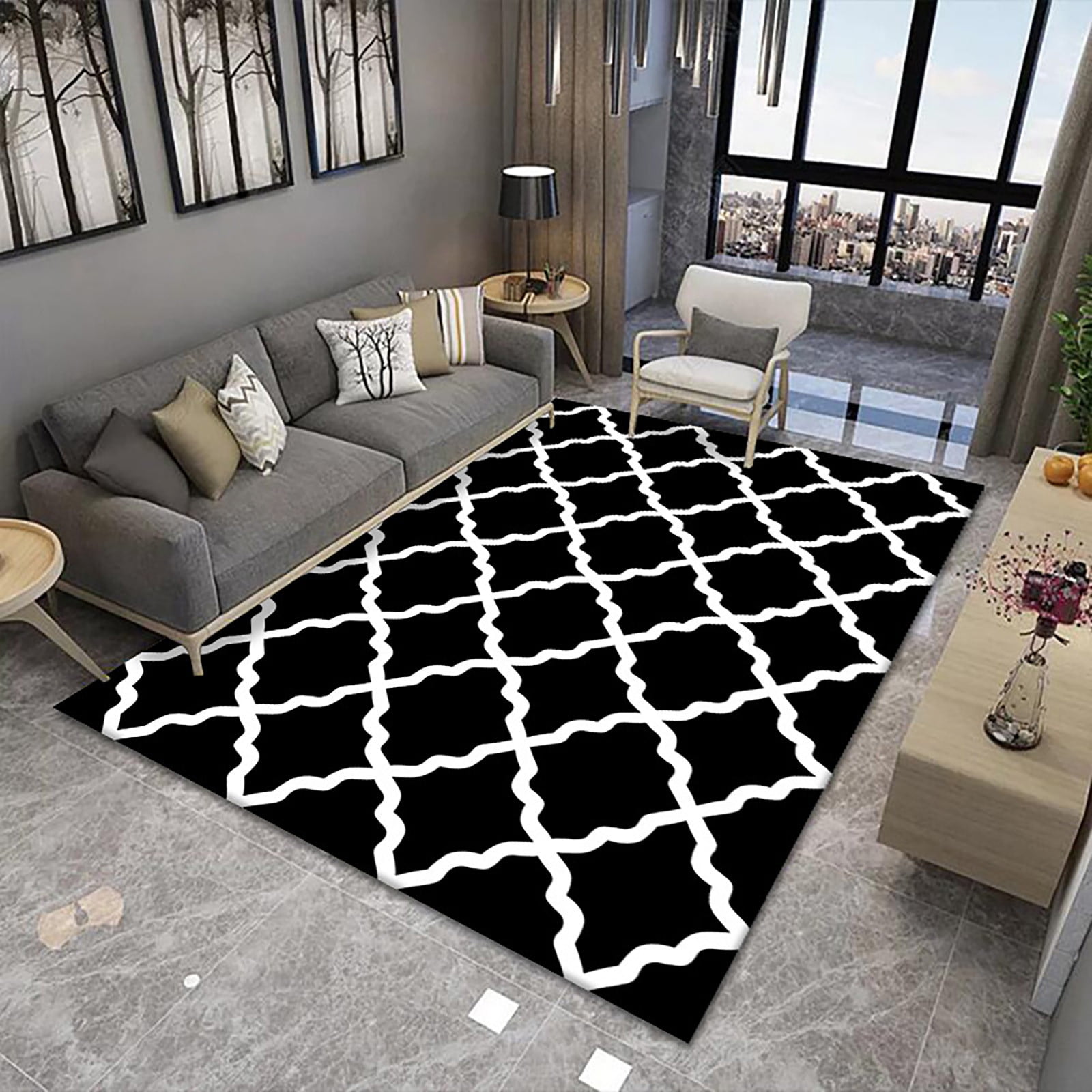 Click here for Aqestyerly Soft Non-Slip Carpet Area Rug For Bedro... prices