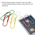 Uxcell Paper Clips 3.9 Inch Vinyl Coated Stationary Office Home 6 Color ...