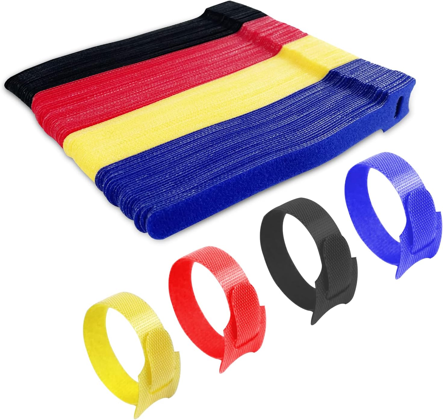 120 Piezas Bridas de Velcro para Cables 12 x 150 mm (Paquete de 4 ...