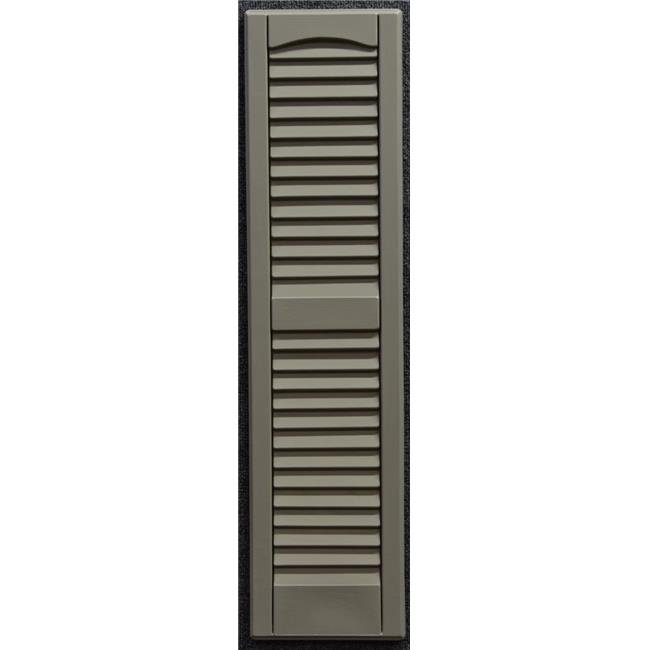 9 X 24 In Louvered Exterior Decorative Shutters Clay Walmart