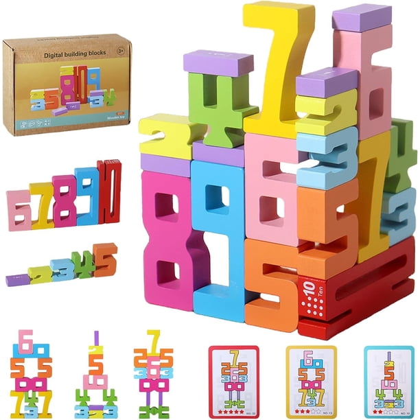 Bloques de madera con números para construir Friends of Ten (20 ...