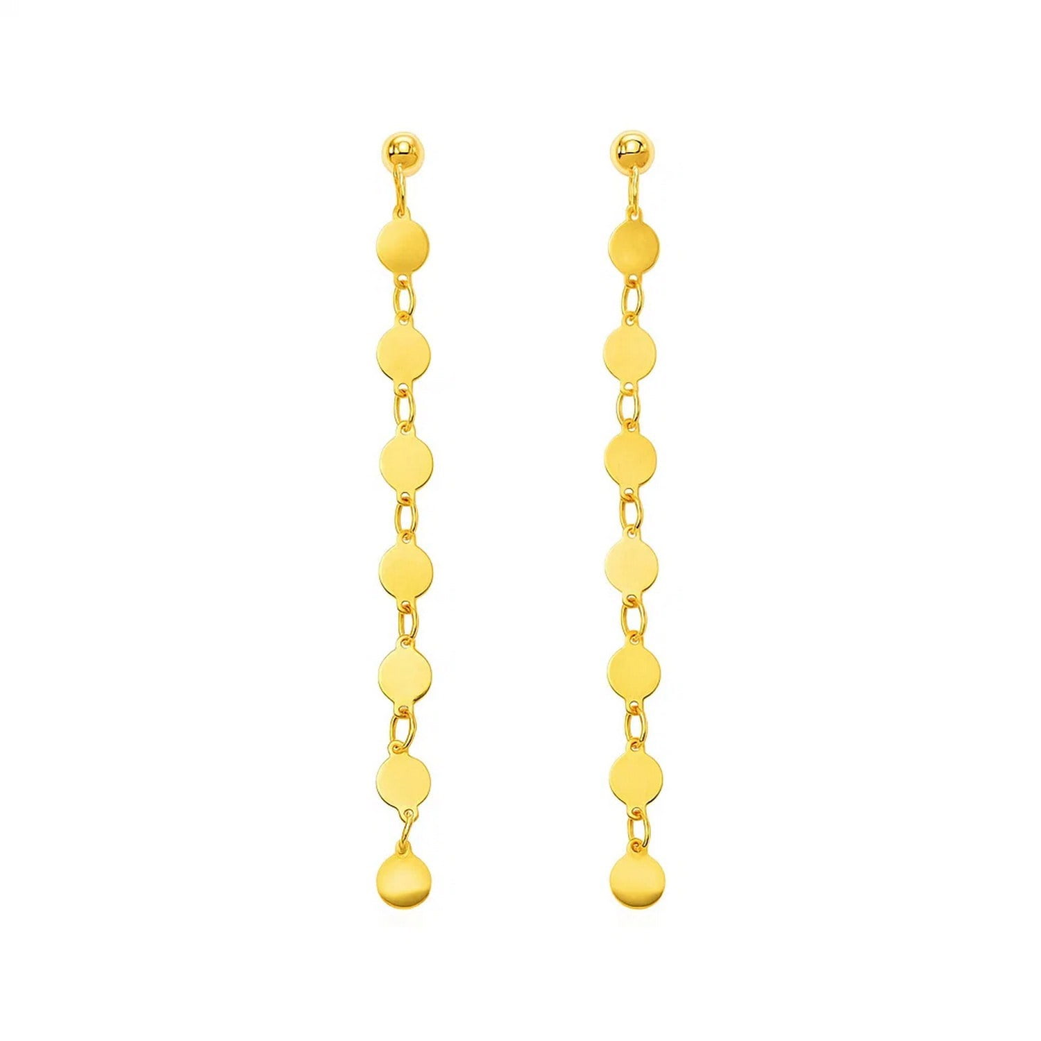 Click here for Zawadee 14k Yellow Gold Post Dangle Earrings With... prices