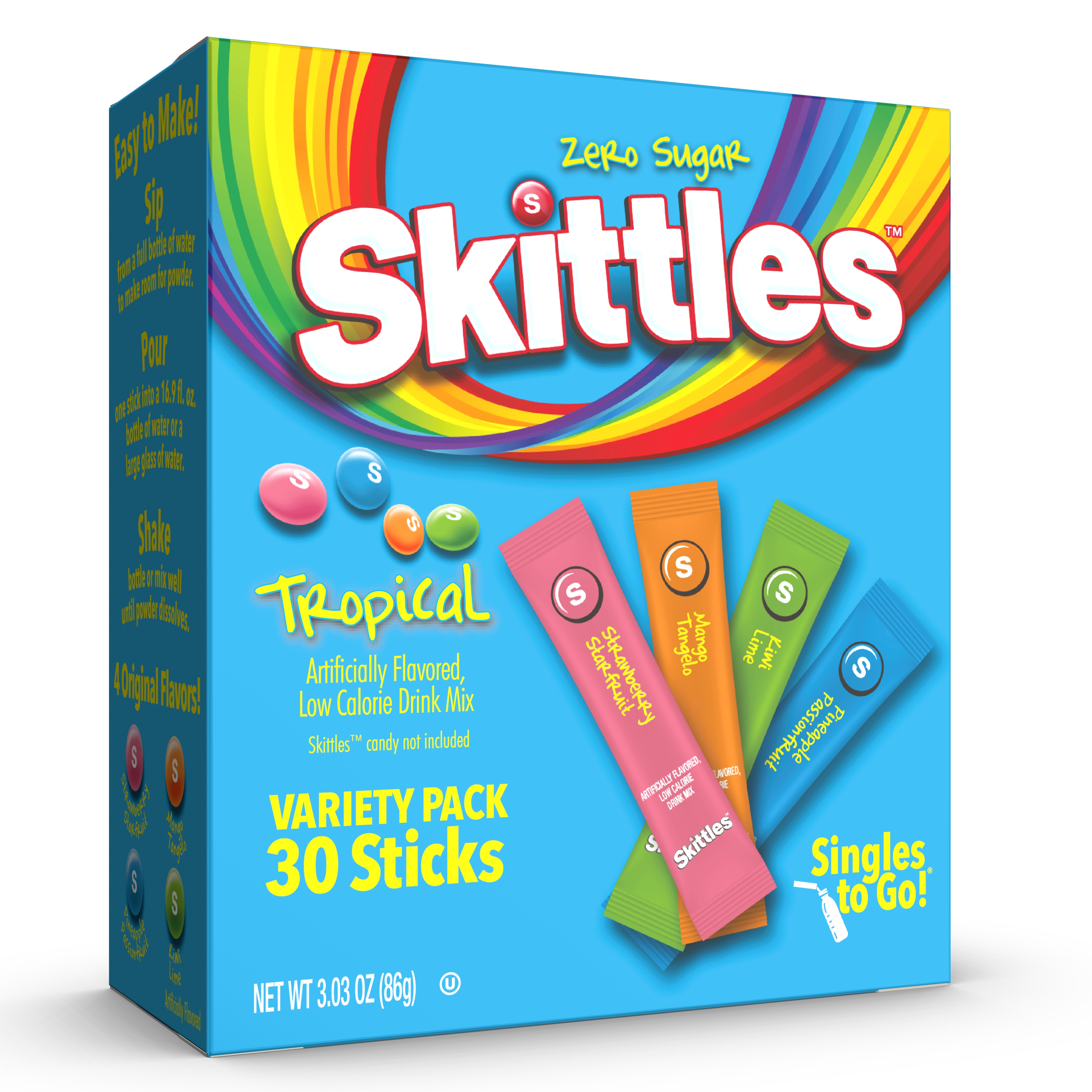 Skittles Zero Sugar Variety Pack Singles To Go Powdered Drink Mix Skittles Zero Sugar Variety Pack Singles To Go Powdered Drink Mix
